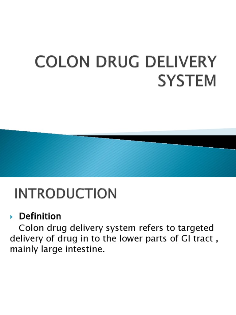 Colon Drug Delivery System | PDF