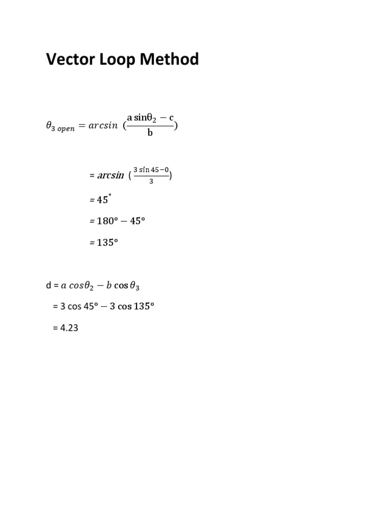 Vector Loop Method | PDF