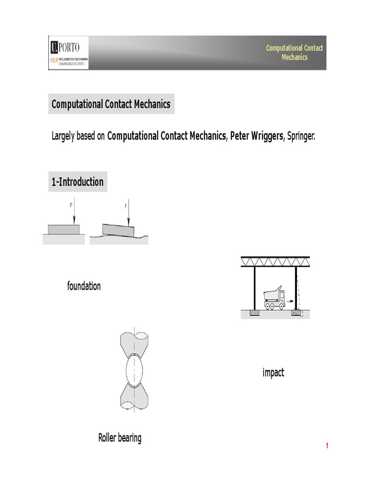 Largely Based On Computational Contact Mechanics, Peter Wriggers, Springer | PDF | Lagrangian ...