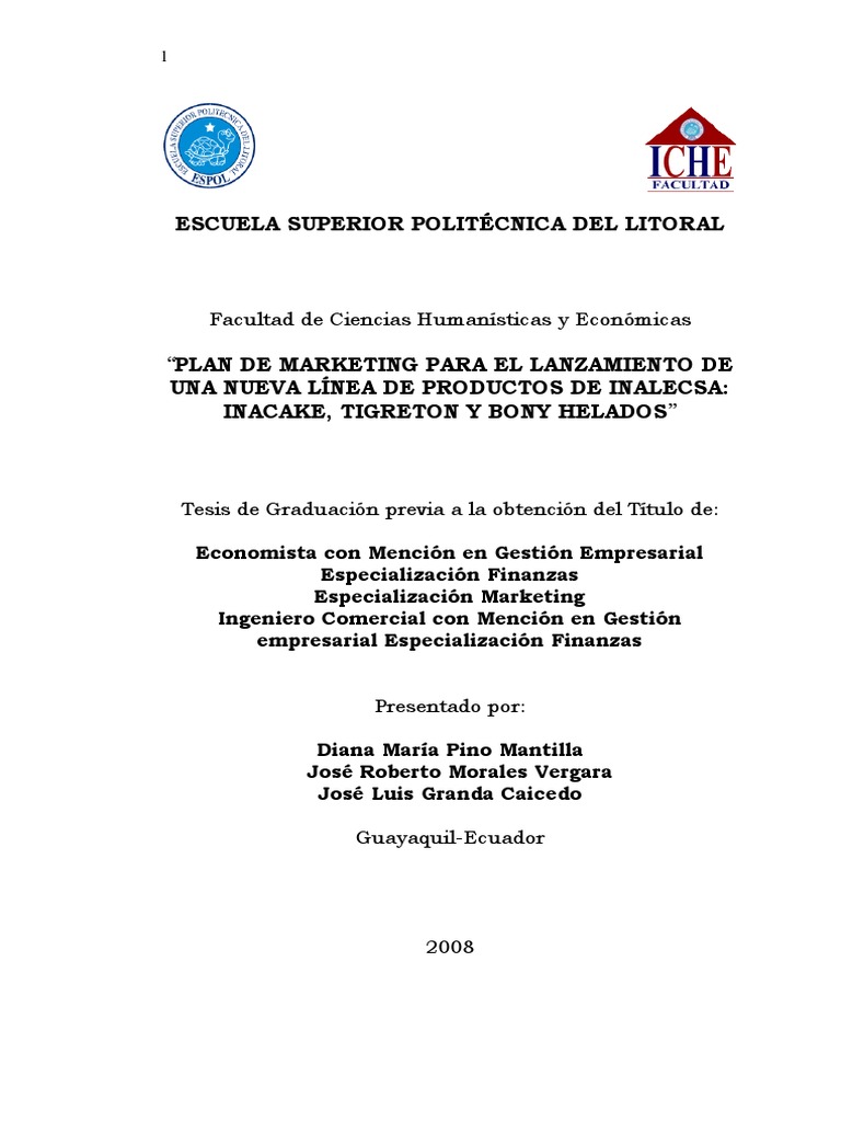 Tesis Cake Helado Inalecsa PDF | PDF | Ciencias sociales