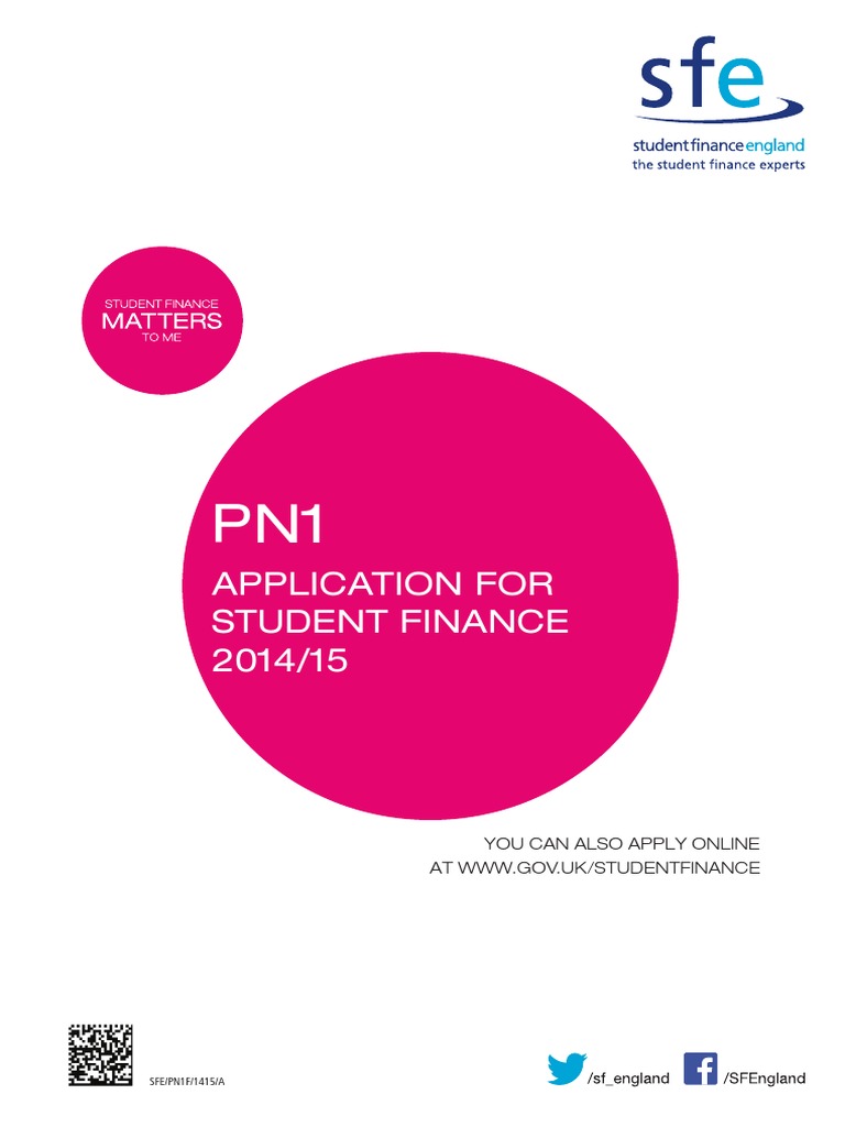 SFE PN1 Student Finance Application 2014/15 | PDF | Loans | Diploma