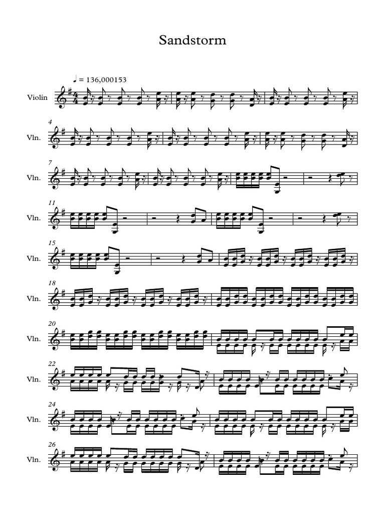 Sandstorm - Partitura Completa PDF | PDF | Livres de cuisine ...