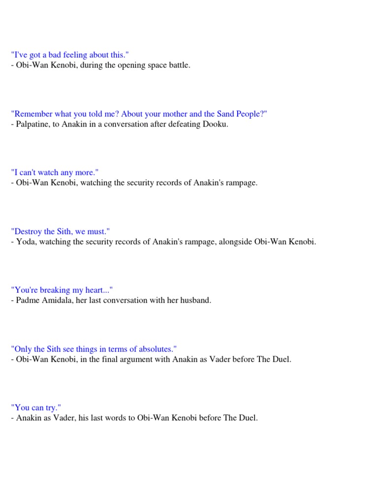 Star Wars Episode III Revenge of The Sith Storybook Script With Images ...