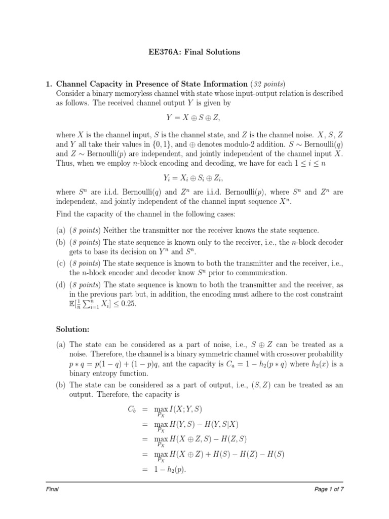 Channel Capacity and Rate Distortion under Log Loss | PDF | Statistical ...