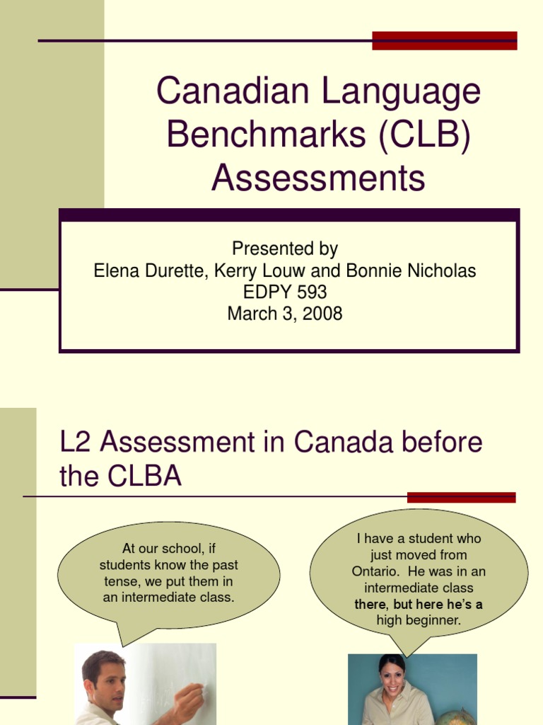 CLBA | PDF | Educational Assessment | English As A Second Or Foreign ...