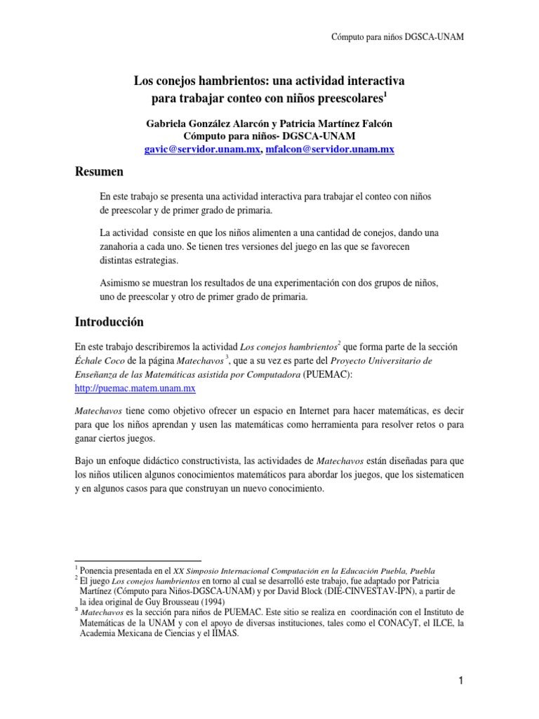 Actividad de conteo: Conejos y zanahorias | PDF | Educación primaria ...