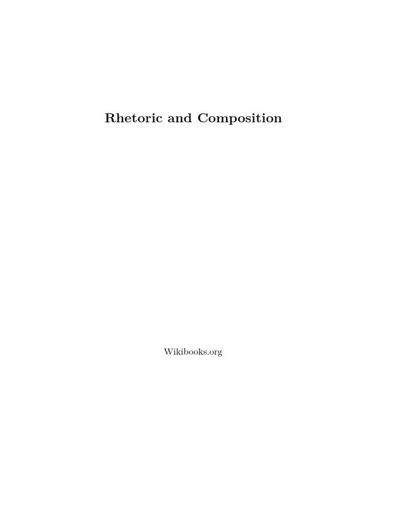 Rhetoric and Composition | PDF | Semiotics | Language Mechanics