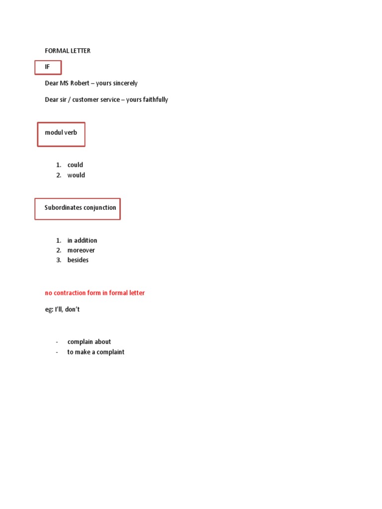 Formal Letter Writing Guide | PDF