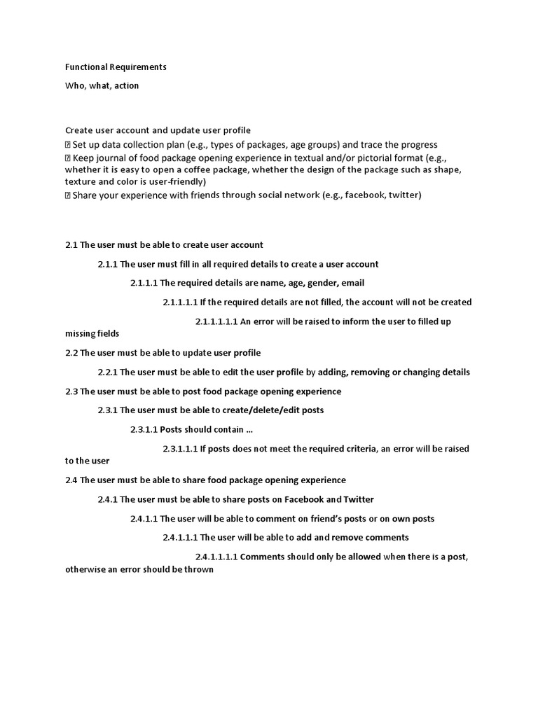 Functional Requirements | PDF | User (Computing) | Password