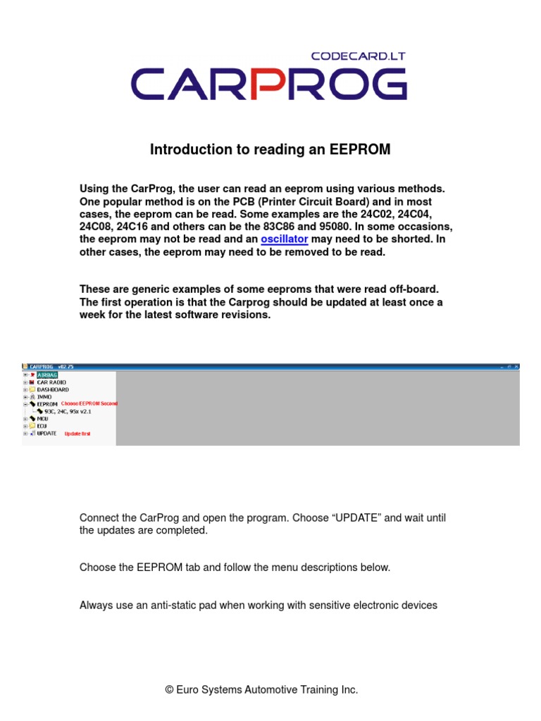 Introduction To Reading An EEPROM: Oscillator | PDF | Printed Circuit ...