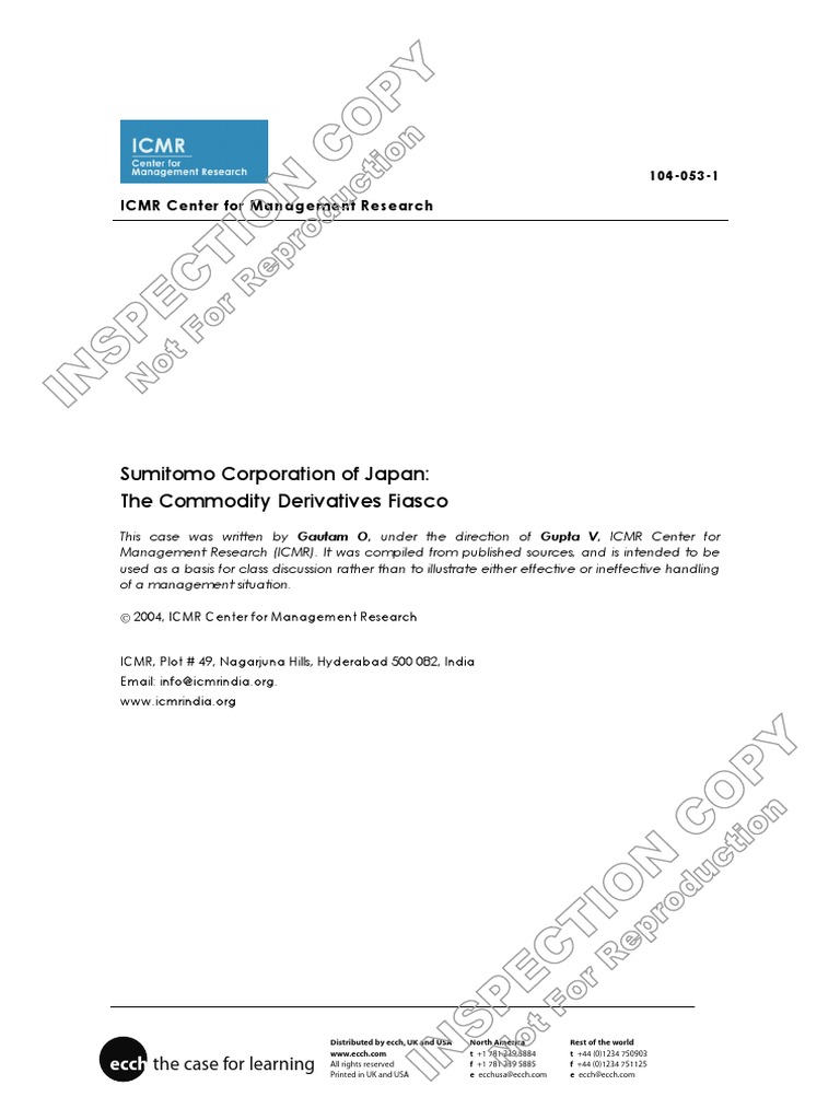 ICM Case For Group A | PDF | Commodity Futures Trading Commission | Futures Contract