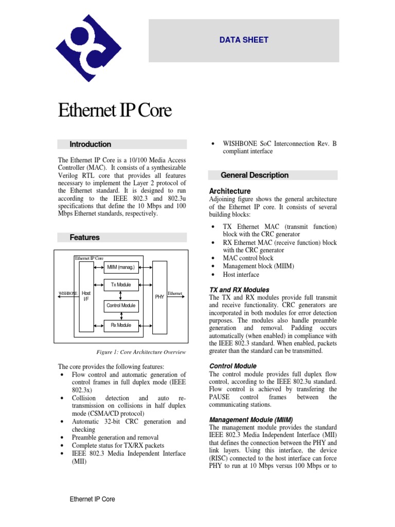 Ethernet Datasheet OC Head | Download Free PDF | Ethernet | Electrical Engineering