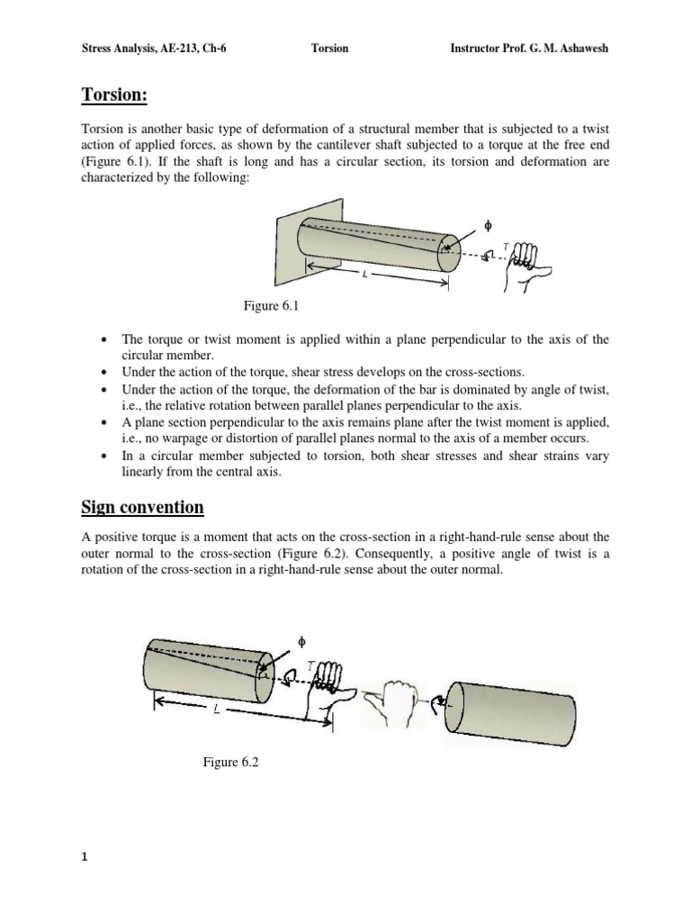 Torsion | PDF | Stress (Mechanics) | Deformation (Mechanics)