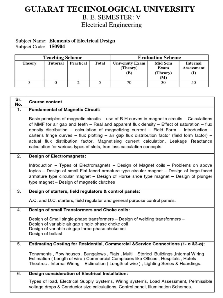 Elements of Electrical Design | PDF | Transformer | Inductor