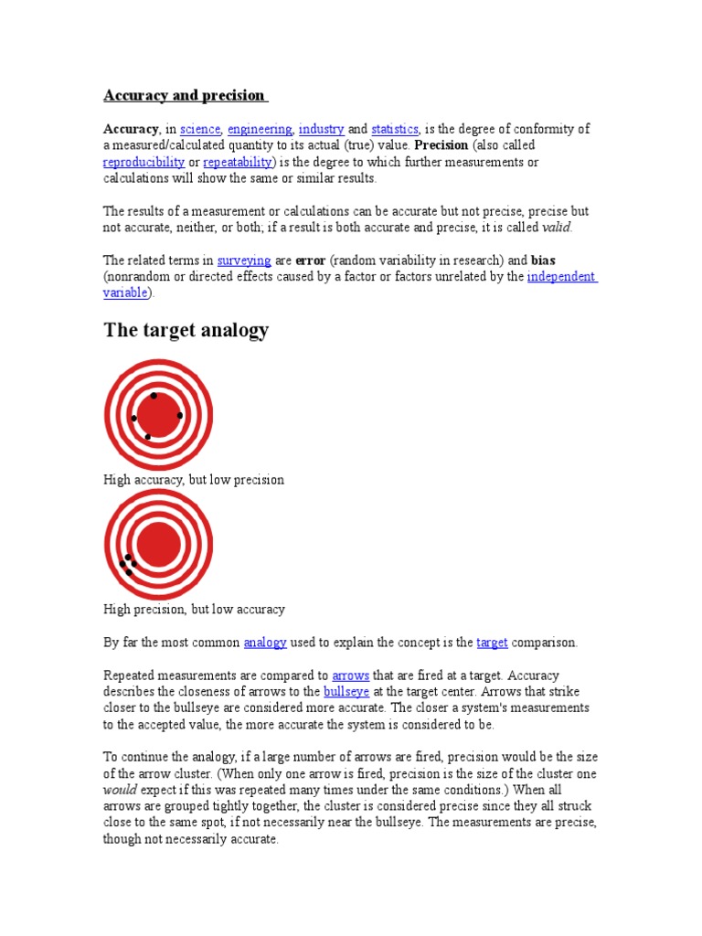 Accuracy and Precision | PDF | Accuracy And Precision | Statistics