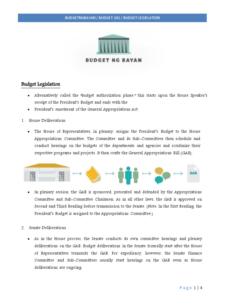 Budgetngbayan / Budget-101 / Budget-Legislation | PDF | United States ...