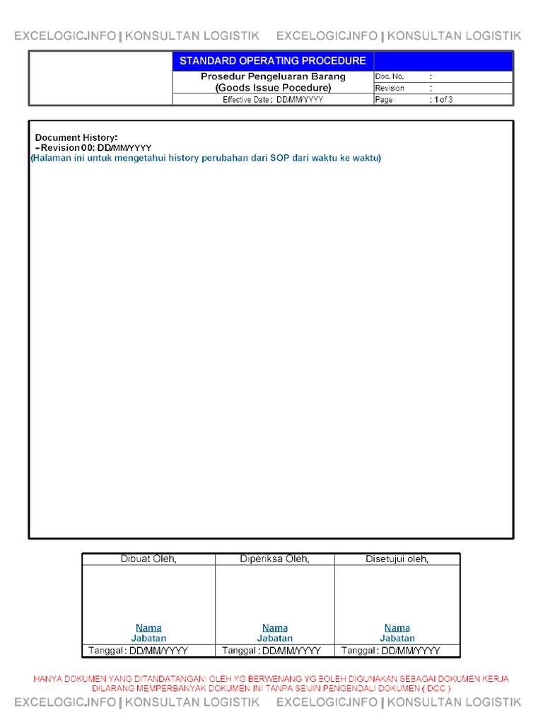 Visio-Excelogic - Sample SOP Issuing | PDF