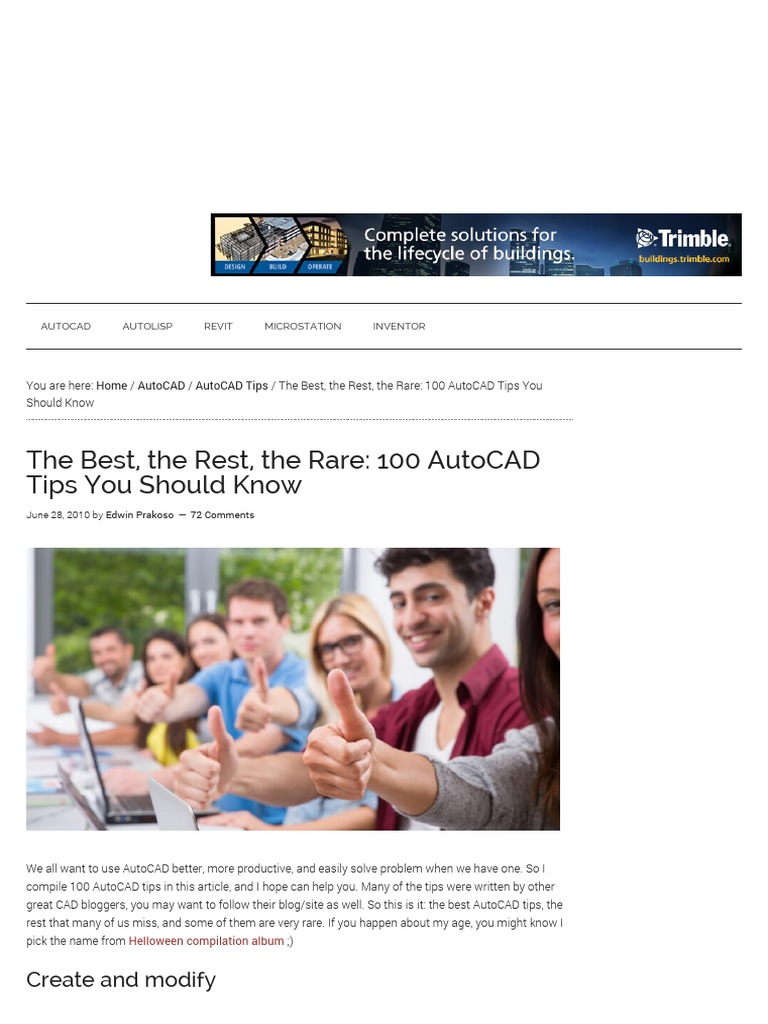 The Best, The Rest, The Rare - 100 AutoCAD Tips You Should Know ...