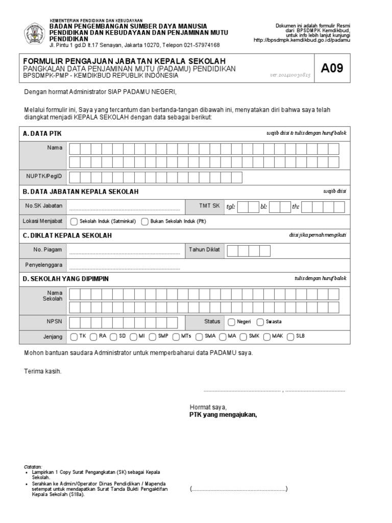 Formulir A09 PDF | PDF