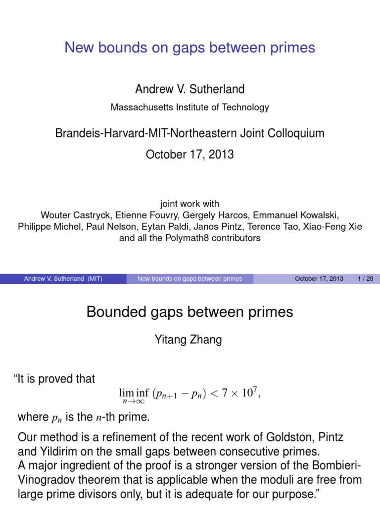 Prime Gaps | PDF | Prime Number | Discrete Mathematics