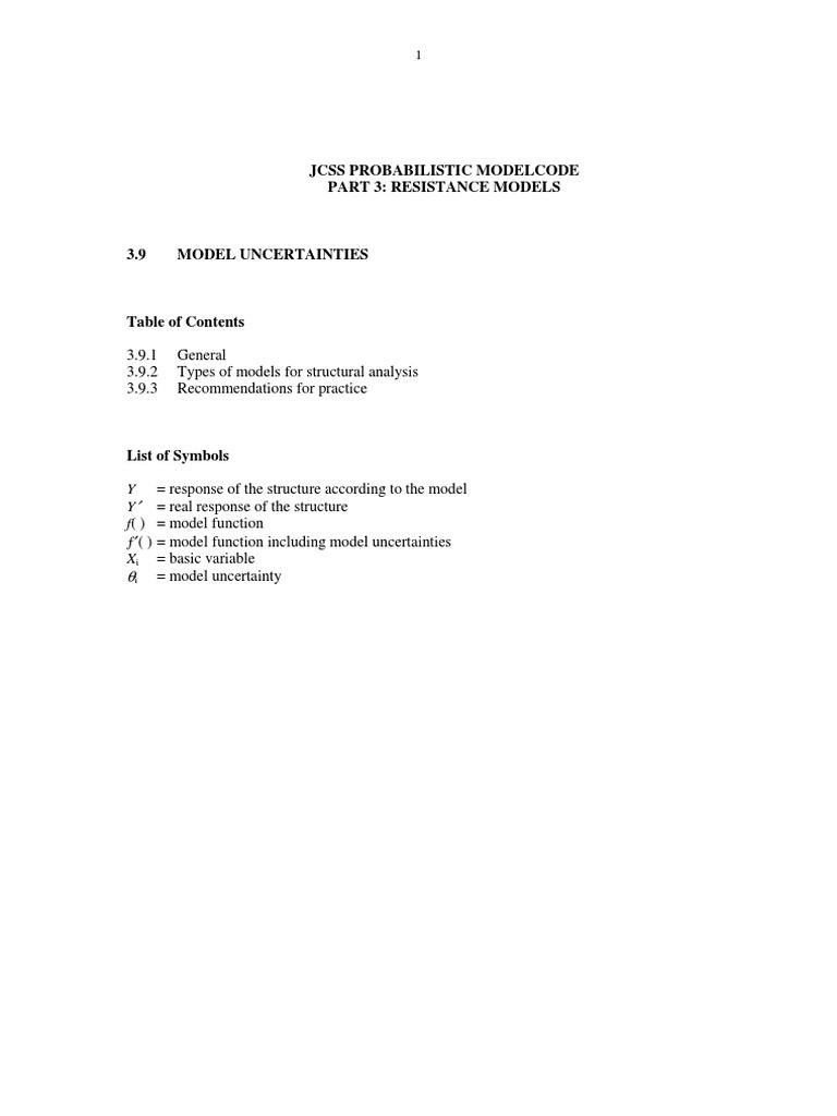 Jcss Probabilistic Modelcode Part 3: Resistance Models | Download Free PDF | Structural Steel ...