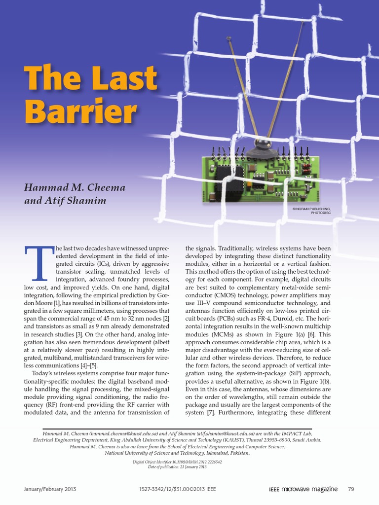 The Last Barrier | PDF | Antenna (Radio) | Integrated Circuit