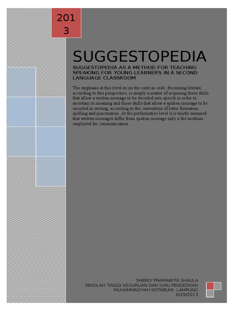 Suggestopedia | PDF | Teaching Method | Classroom