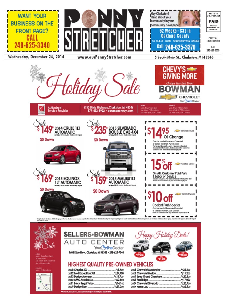 Penny Stretcher 12/24/2014 | Download Free PDF | Chevrolet Silverado ...