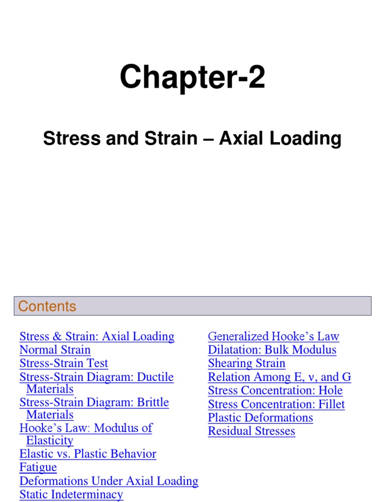 Axial Loading: Stress & Strain | PDF | Deformation (Engineering ...