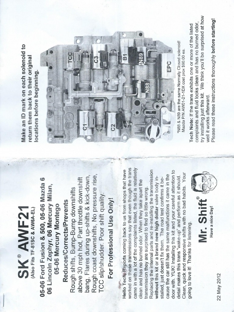 SK Awf21 Tf-81sc Aw6a-El Instructions | PDF