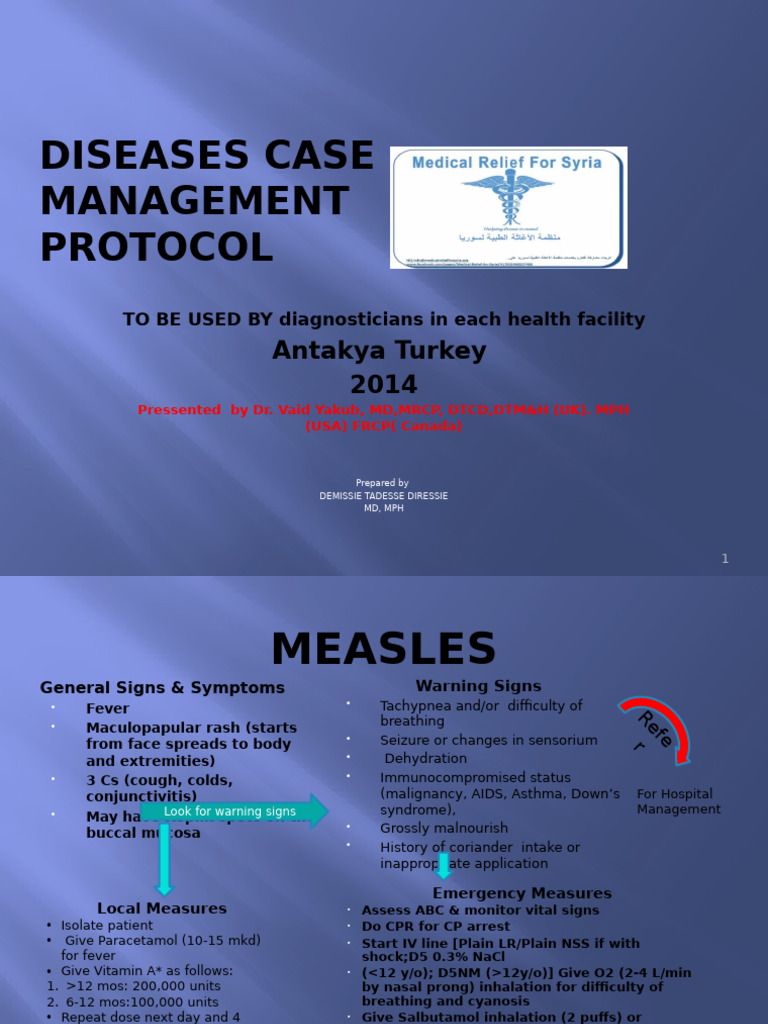 DISEASES CASE MANAGEMENT PROTOCOL Final Draft DTD August 2014-Vaid ...