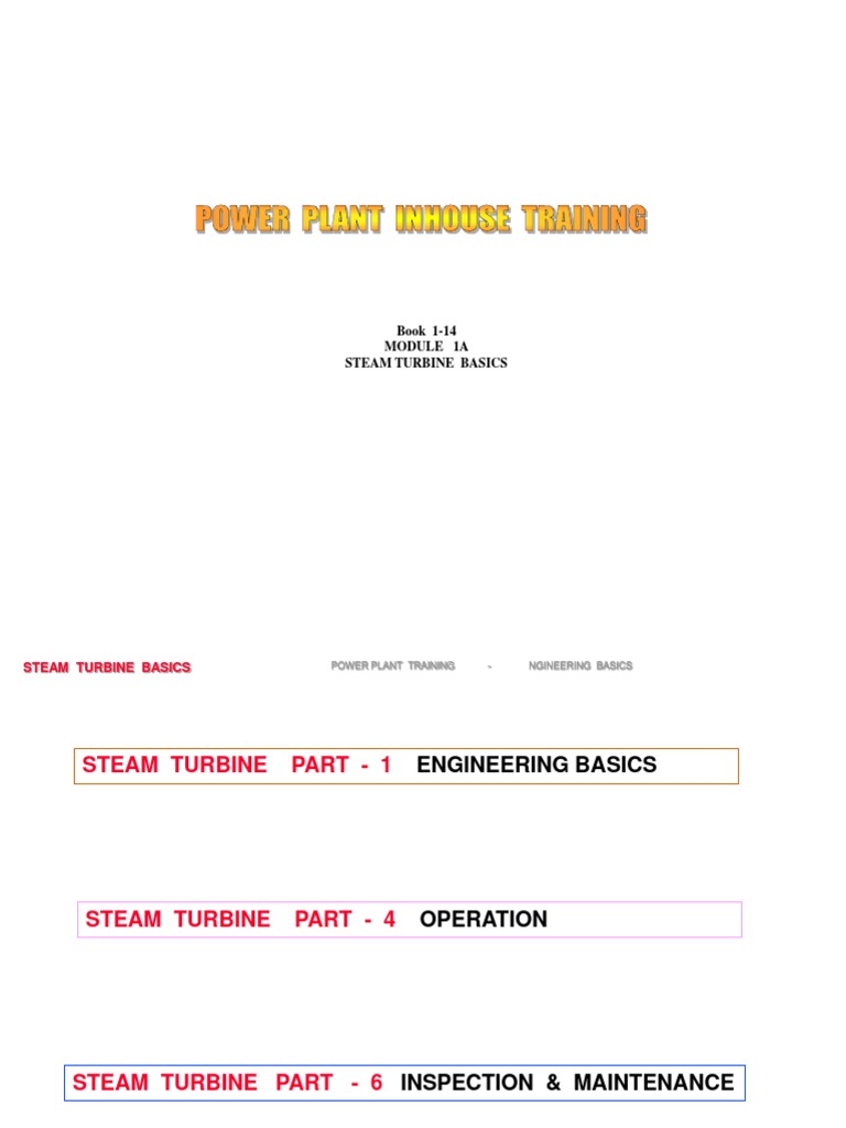 Steam Turbine Basic Training - Module 1 - 1 | PDF | Turbine | Steam Engine