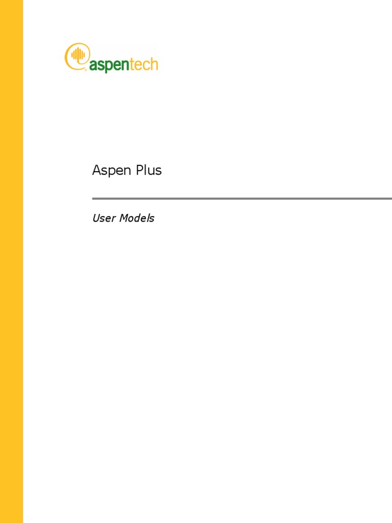 Aspen Plus User Models | PDF | Parameter (Computer Programming ... Aspen Plus User Models | PDF | Parameter (Computer Programming ...