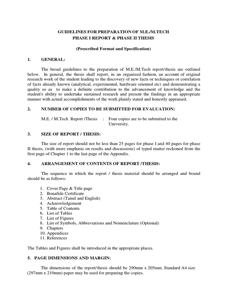 ME-MTech Thesis Format | PDF | Thesis | Paragraph