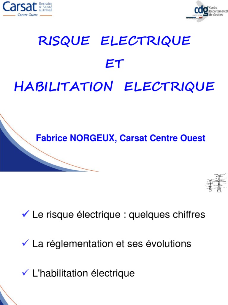 Risques et habilitation électrique | PDF | Intérim (travail) | Électricité