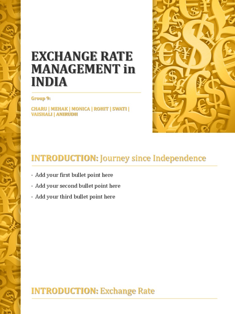 EXCHANGE RATE MANAGEMENT IN INDIA GROUP PROJECT | PDF | Current Account ...
