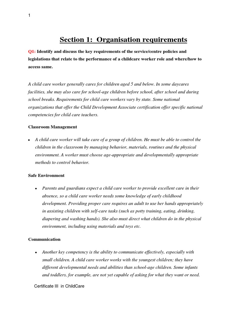 Cert 111 Children Services | PDF | Duty Of Care | Child Neglect