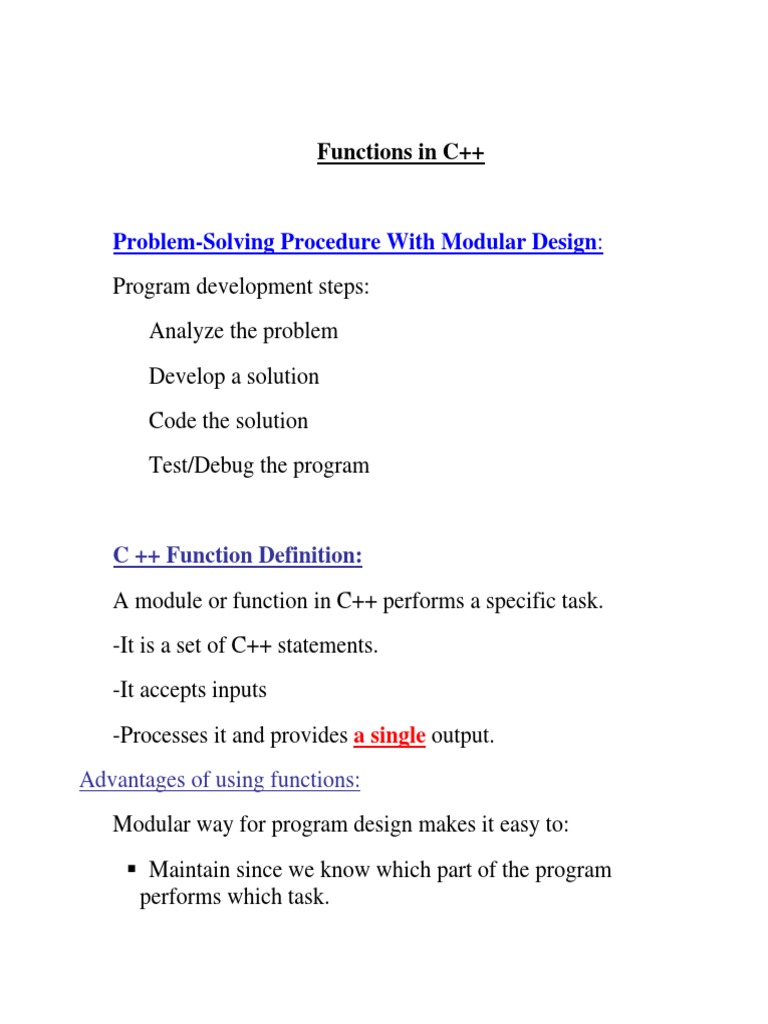 Functions S10 Pdf Parameter Computer Programming Subroutine