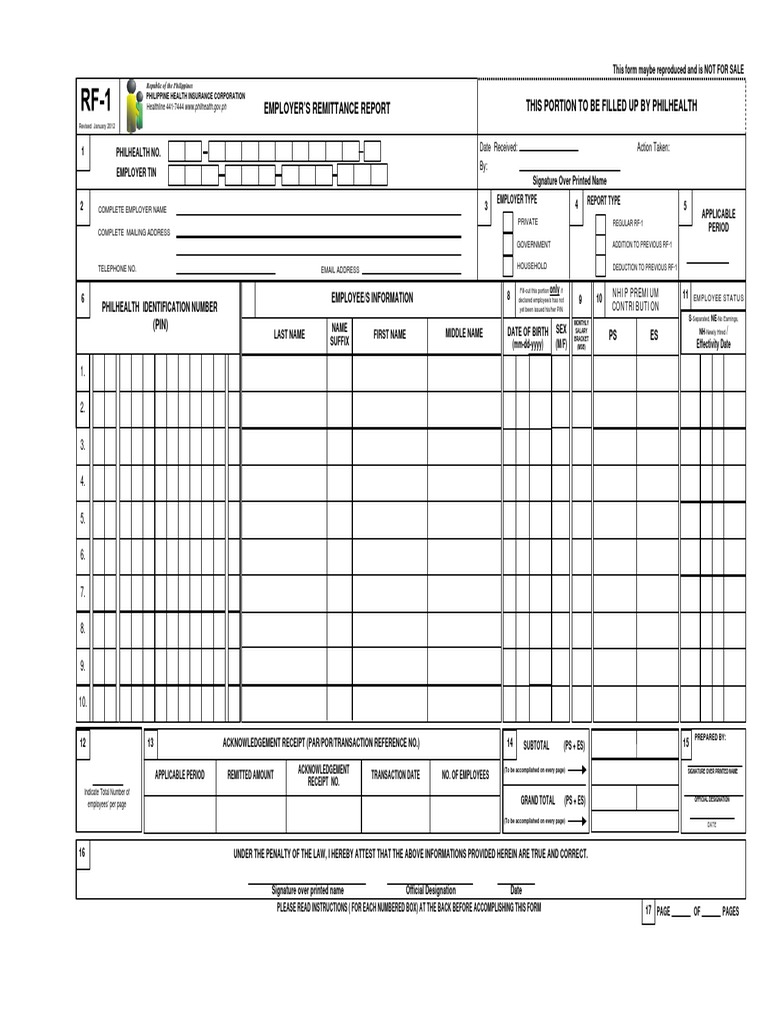 PhilHealth Employer's Remittance Report | PDF | Employment | Government ...