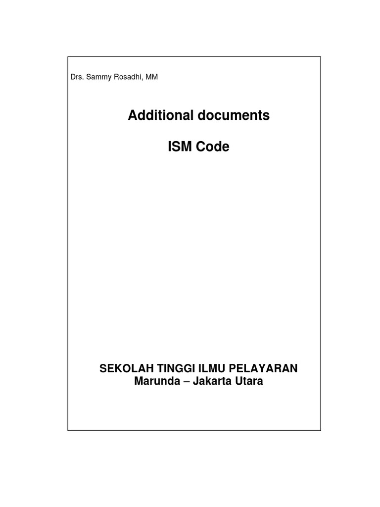 Ism Code (Indonesia) | PDF