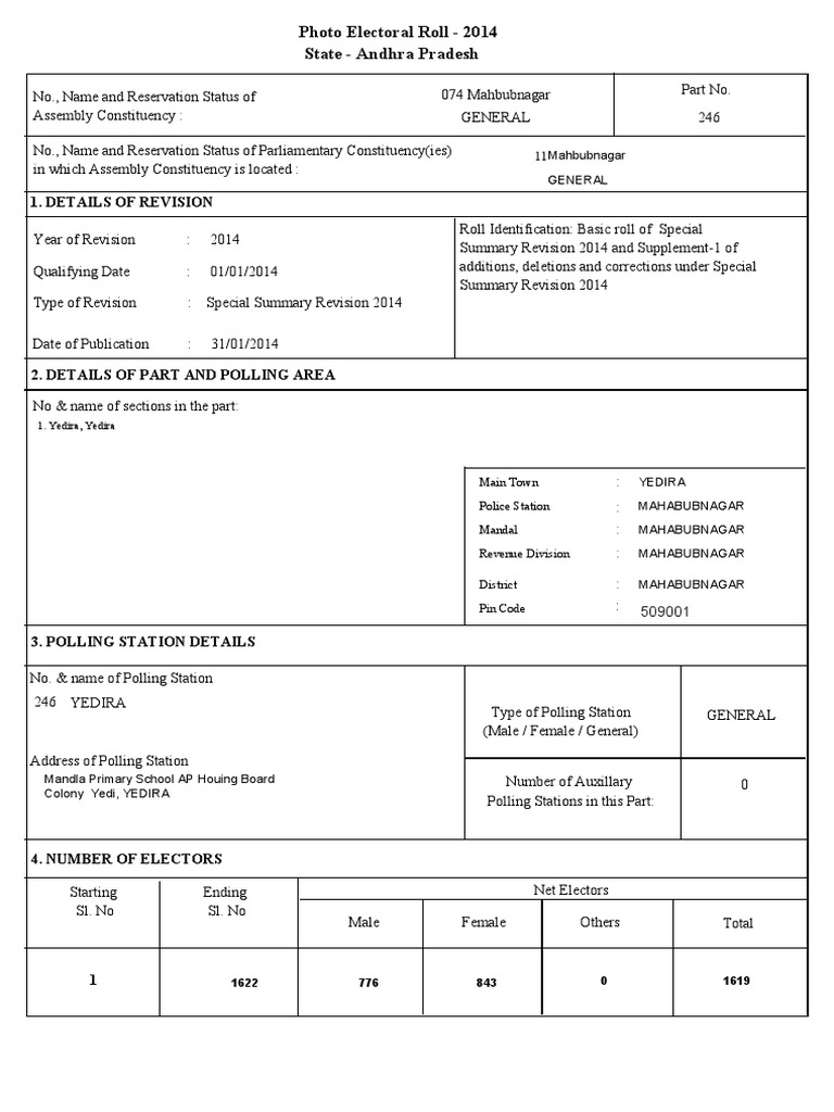 Photo Electoral Roll - 2014 | Elections | Voting