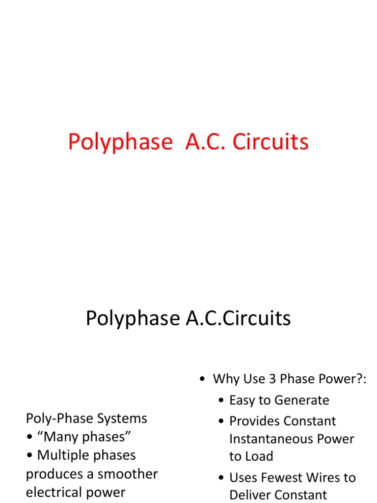 3 Phase A.C. Circuits | PDF | Alternating Current | Quantity