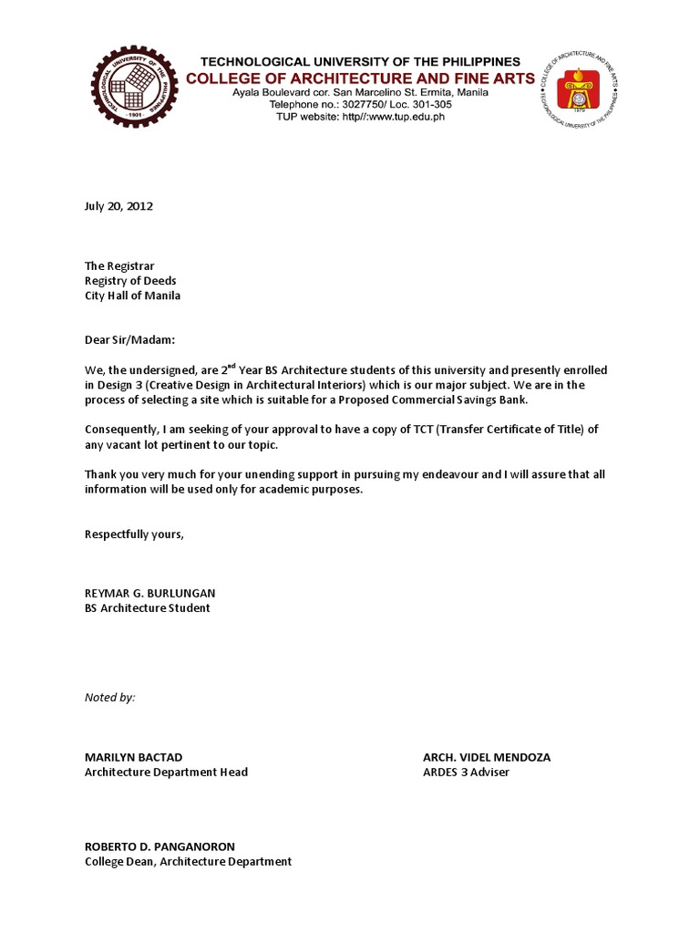 Request Letter Format | PDF