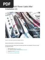 General Sheath Test Procedure HV Cable | PDF | Direct Current | Switch