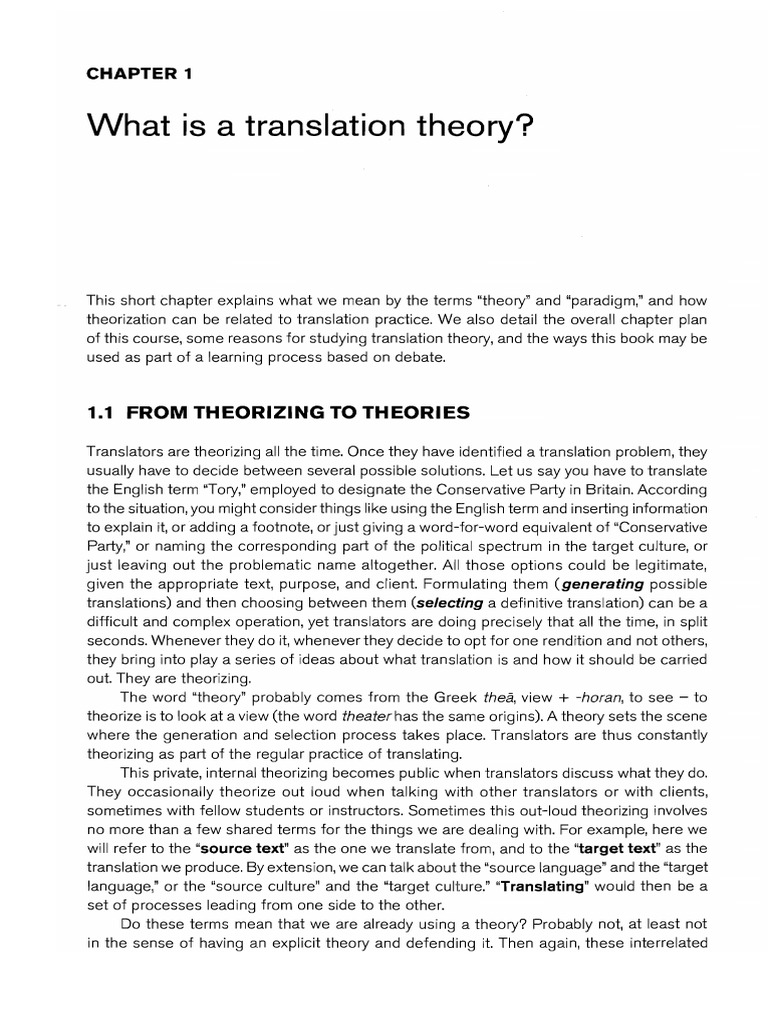 Understanding Translation Theories | PDF | Translations | Theory