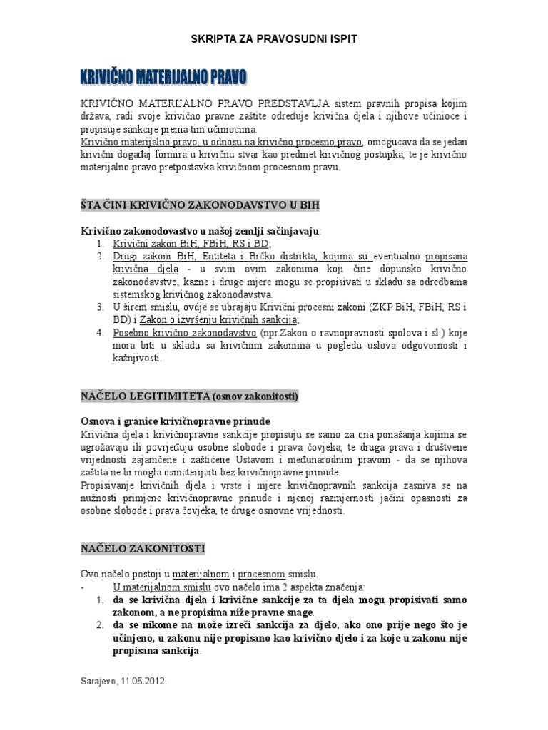 Pravosudni-Skripta Integralna 2012 | PDF