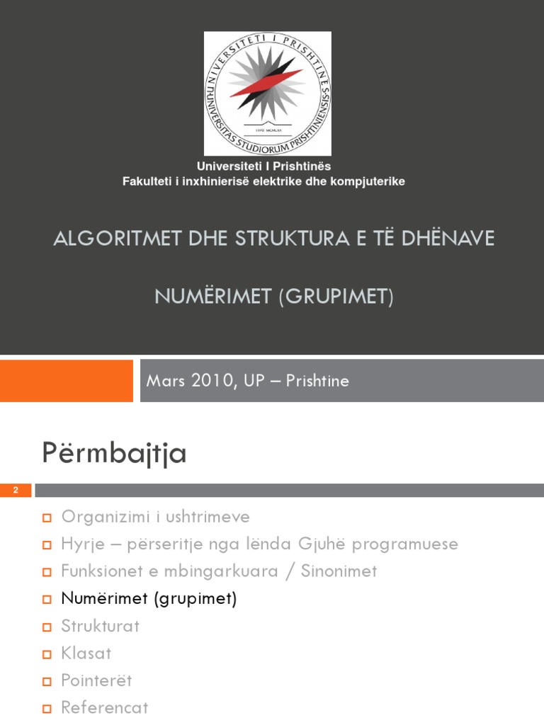 ALGORITMET DHE STRUKTURA E TË DHËNAVE Numrimet-Grupimet PDF | PDF