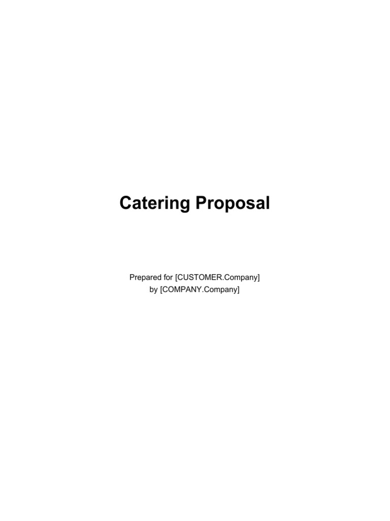 Catering Proposal | PDF | Menu | Foods