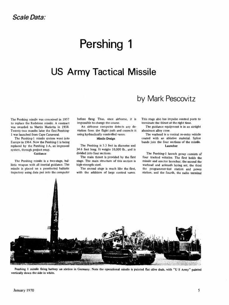Pershing 1: US Army Tactical Missile