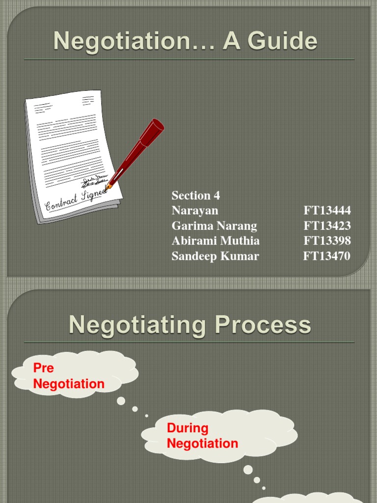 Negotiation Planning Template | Negotiation | Cognition
